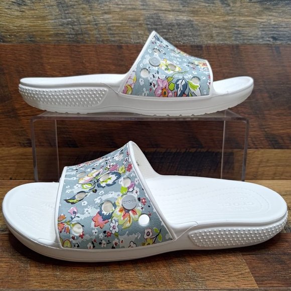 CROCS | Shoes | Crocs Womens Vera Bradley X Floating Garden Slide Salt ...